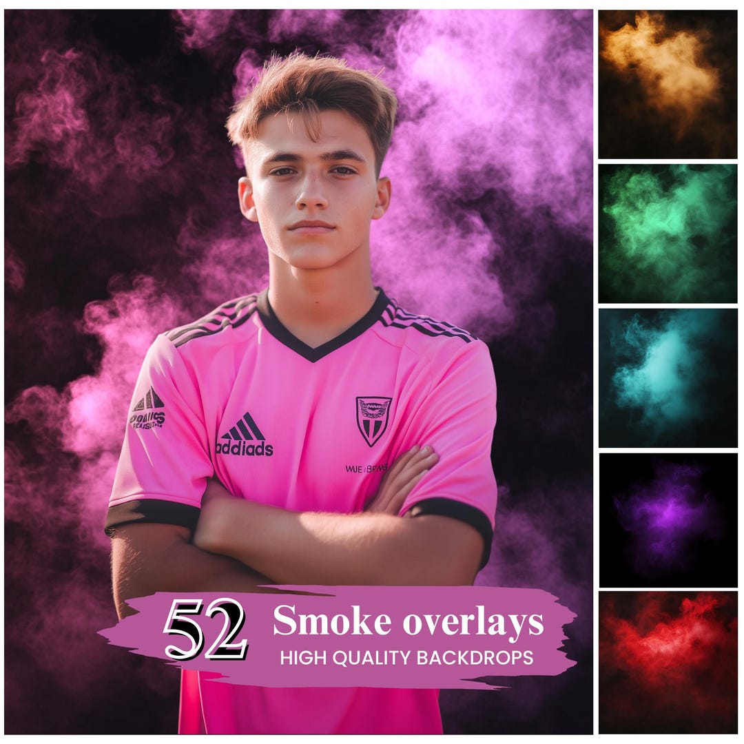 50+ Colored Smoke Overlay Backdrops, Smoke Backgrounds for Sports ...