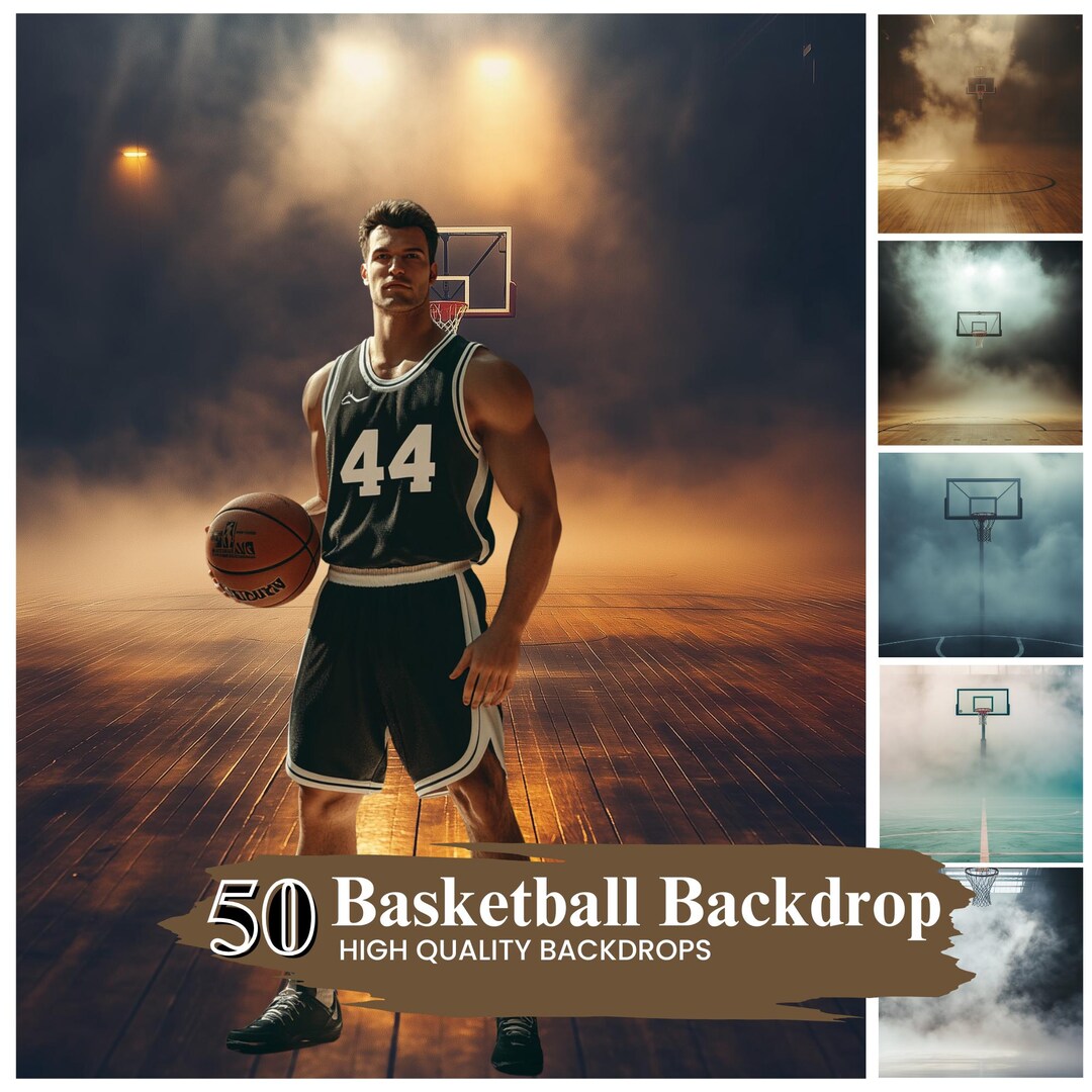 50 Basketball Digital Backdrops, Basketball Background for Basketball ...