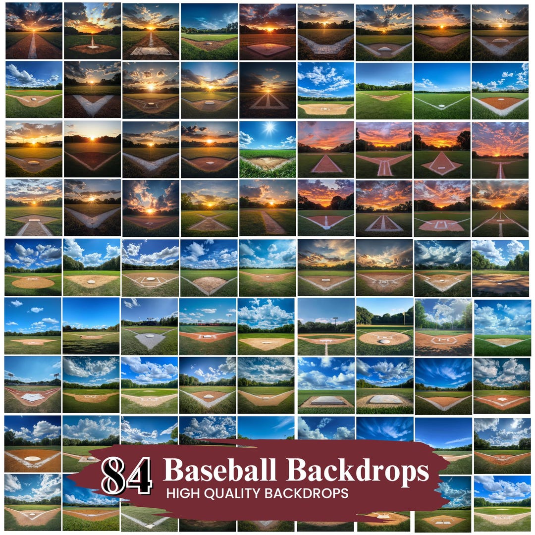 50+ Baseball Field Digital Backdrop, Baseball Poster Backdrop, Sport ...