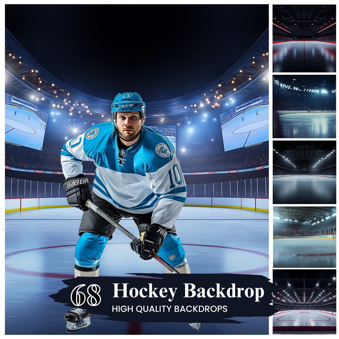 50+ Hockey Digital Backdrops, Hockey Background for Hockey Banner ...