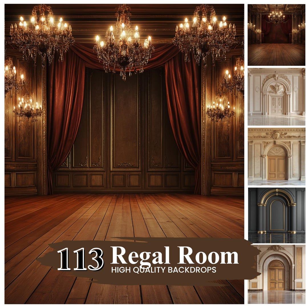 100+ Regal Room Digital Backdrops, Elegant Studio Backdrops, Wedding ...