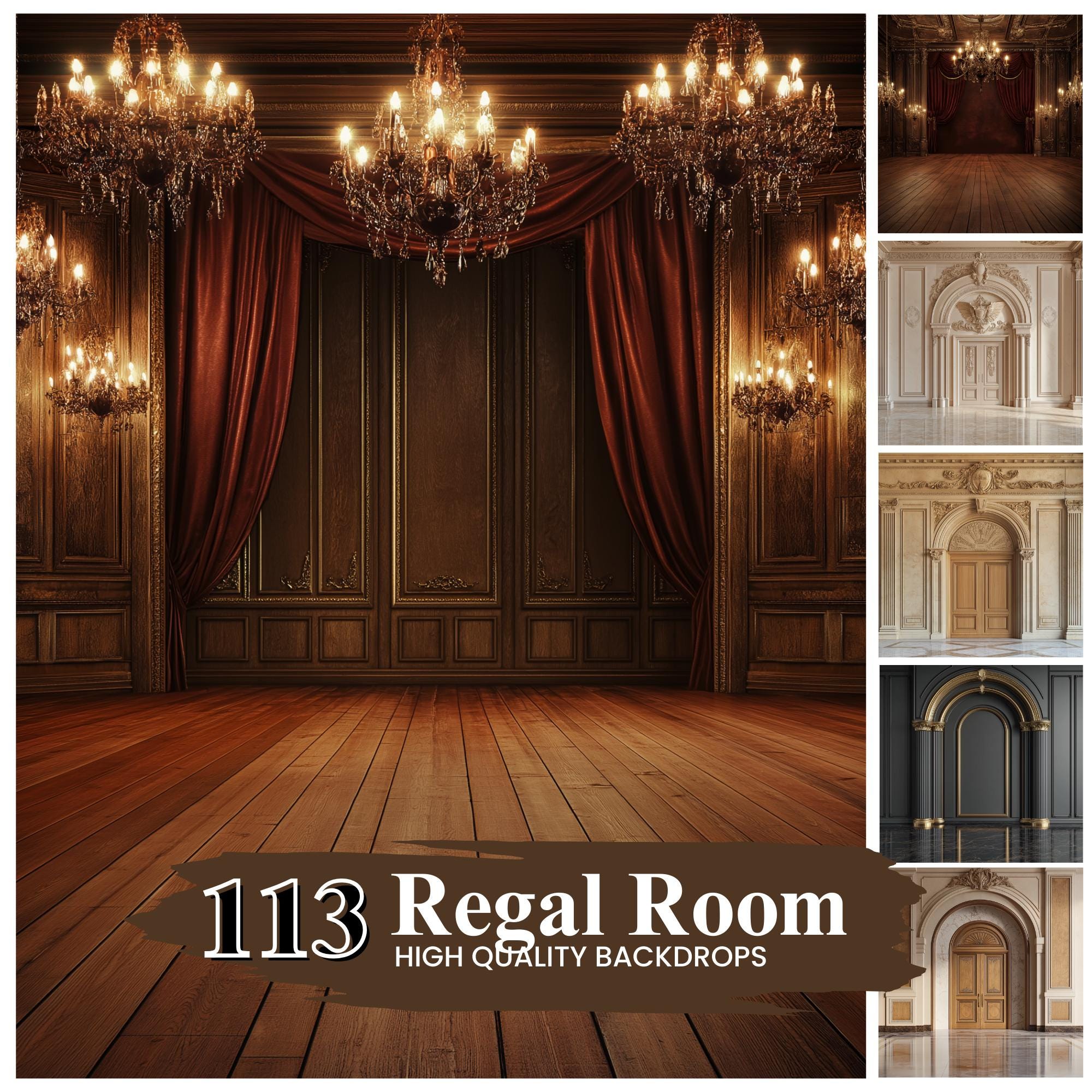 100+ Regal Room Digital Backdrops, Elegant Studio Backdrops, Wedding ...