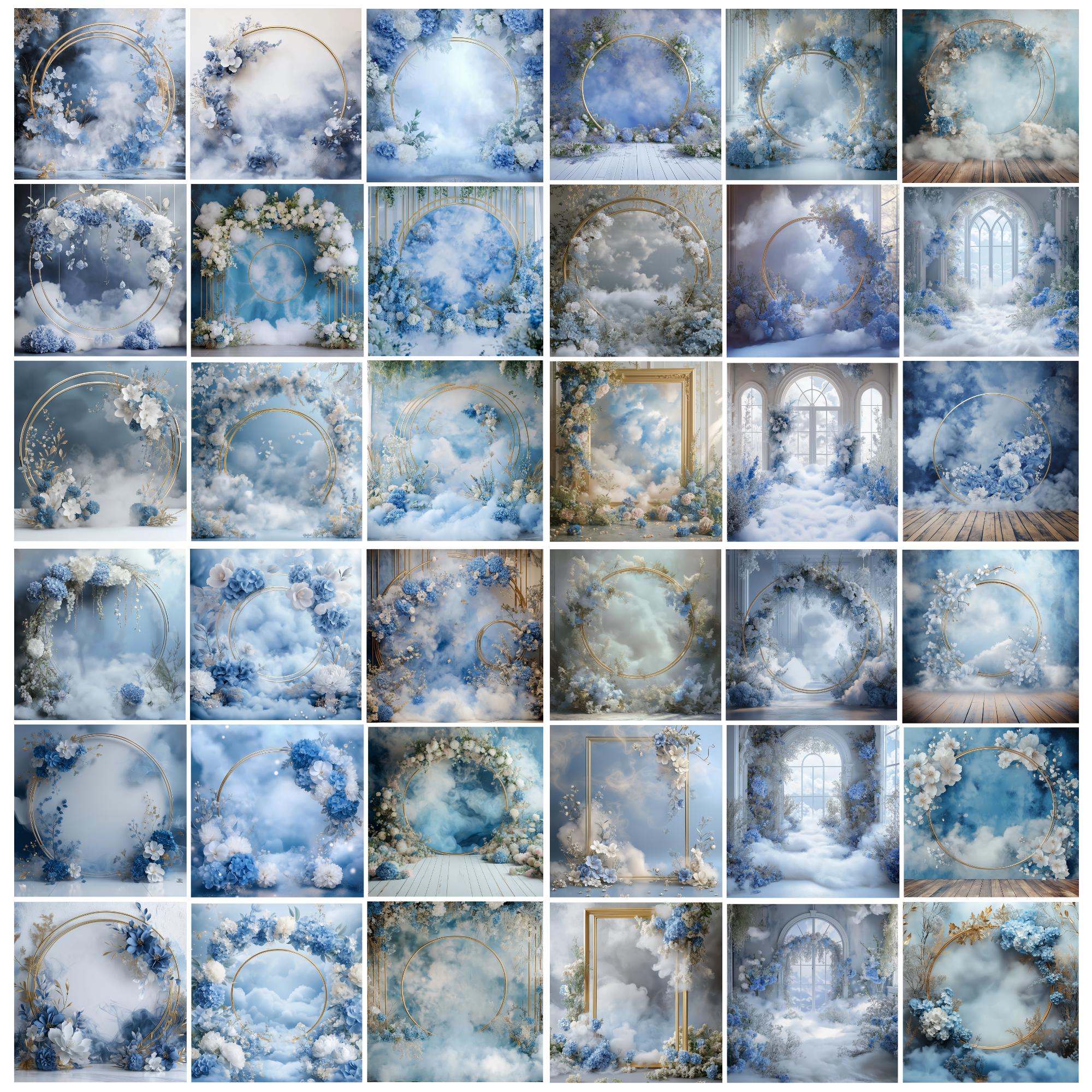 50+ Maternity Digital Backdrop, Blue Digital Backdrop, Gender Blue ...