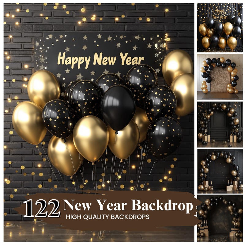 New Years Backdrop - Etsy