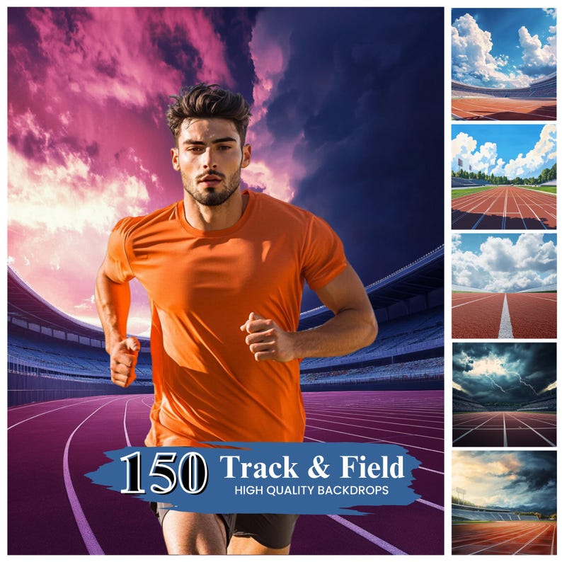 100+ Track & Field Canva Template, Digital Backdrops for Sports ...