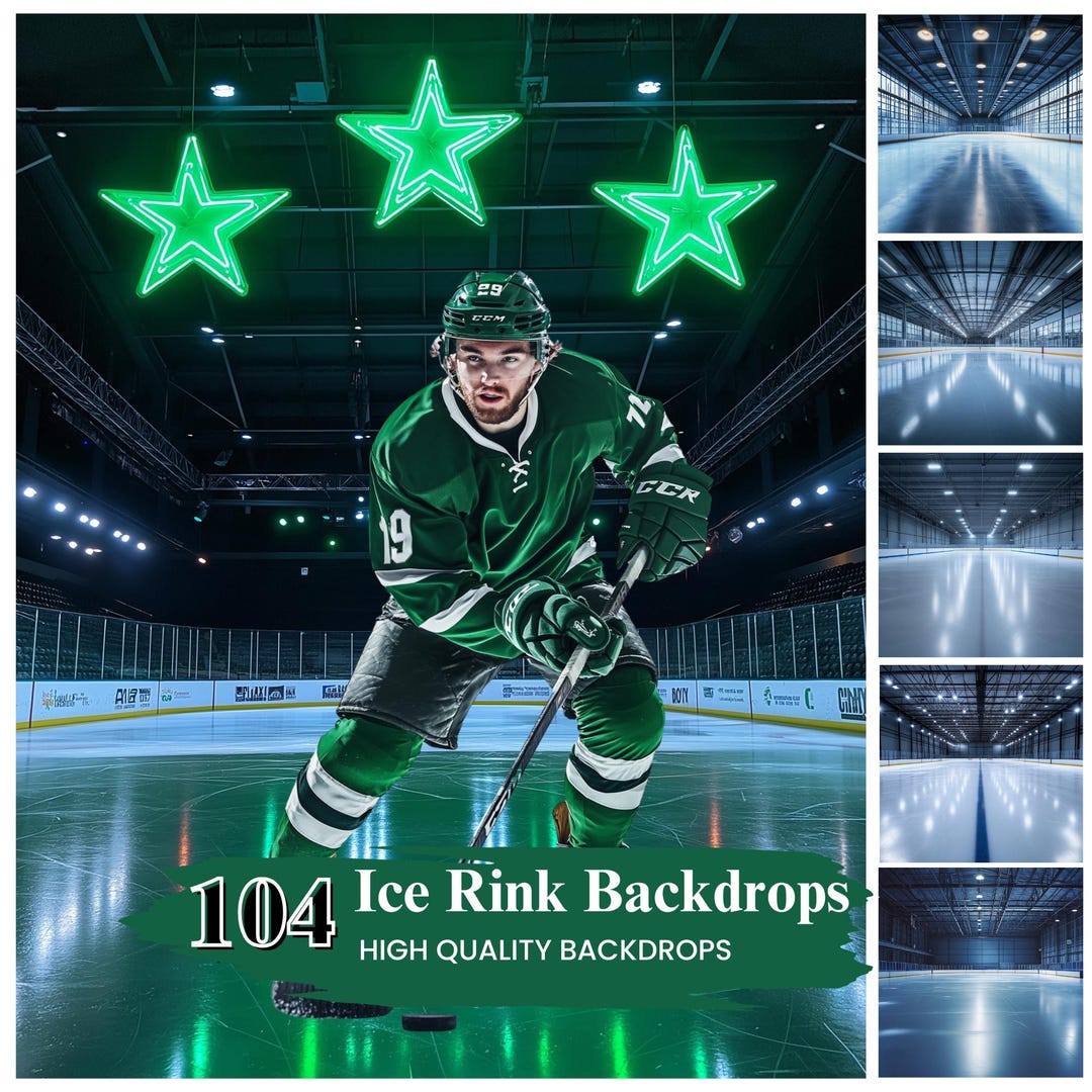 90+ Hockey Ice Rink Digital Backdrops, Hockey Digital Backdrop, Sport ...