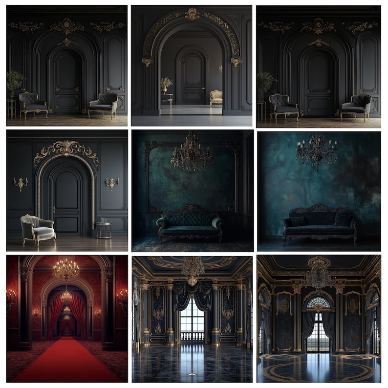 100+ Regal Room Digital Backdrops, Elegant Studio Backdrops, Wedding ...