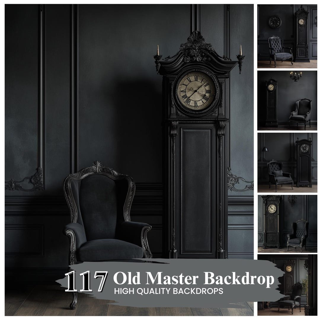 100+ Old Master Studio Backdrop, Black Digital Backdrops Overlays for ...