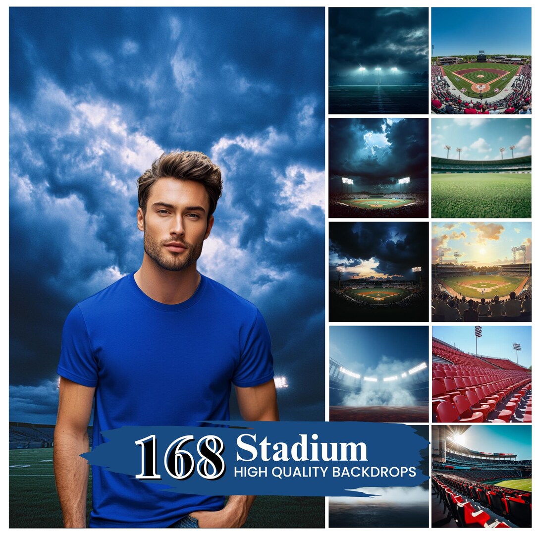 150+ Baseball Backdrop Overlays Bundle, Baseball Field Backgrounds ...