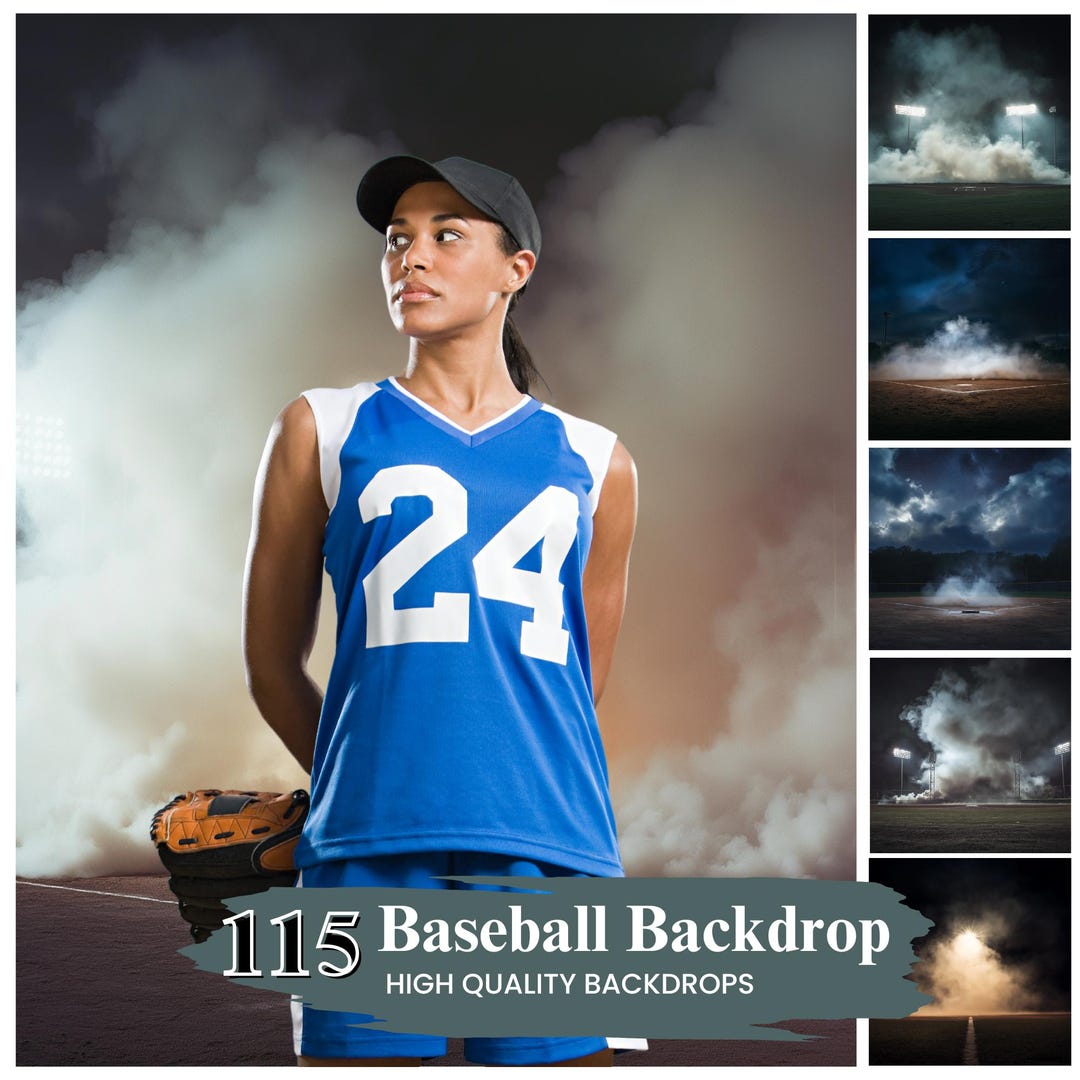 100+ Baseball Digital Backdrop, Baseball Stadium Light, Baseball Field ...