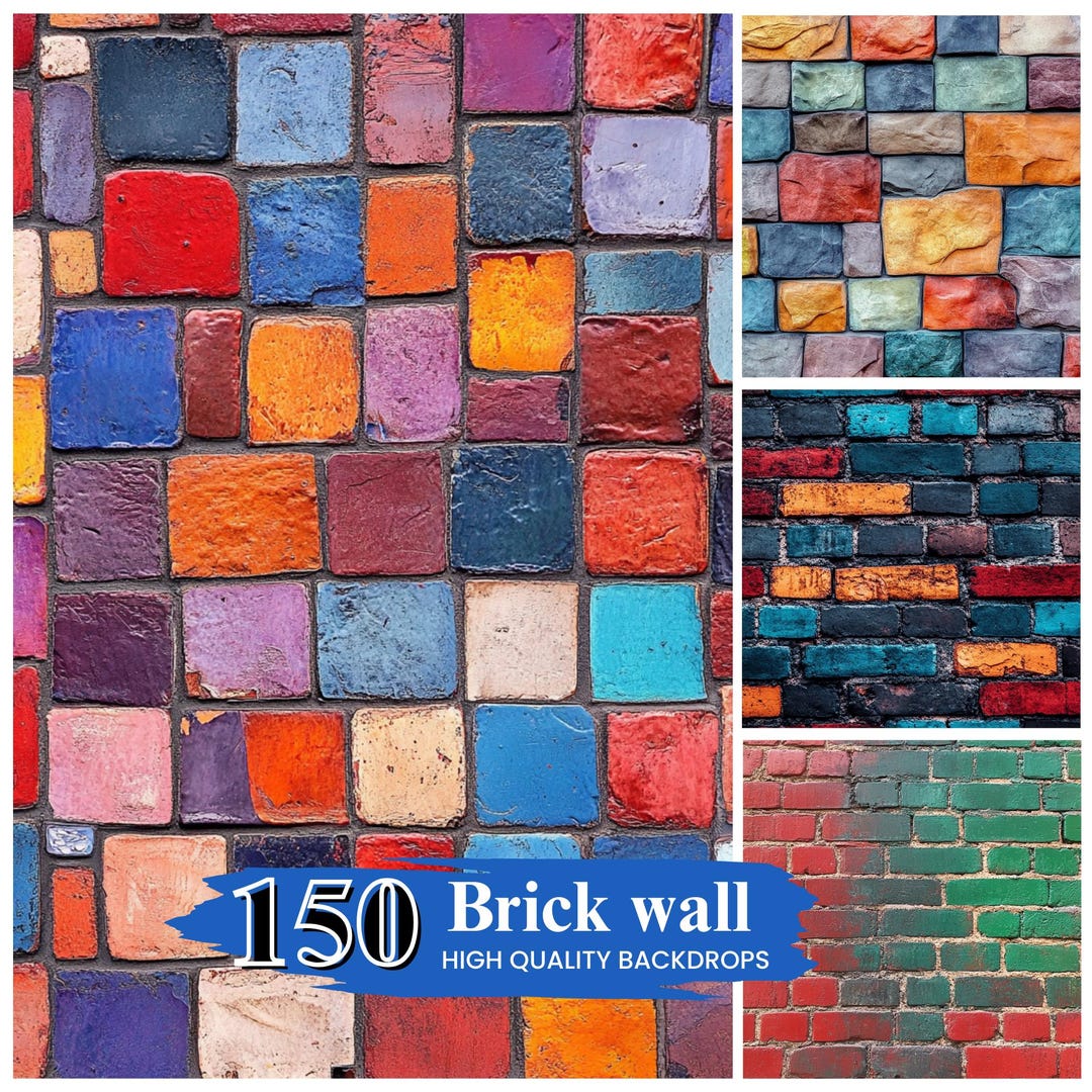100+ Brick Wall Digital Backdrops, Photography Backgrounds for ...
