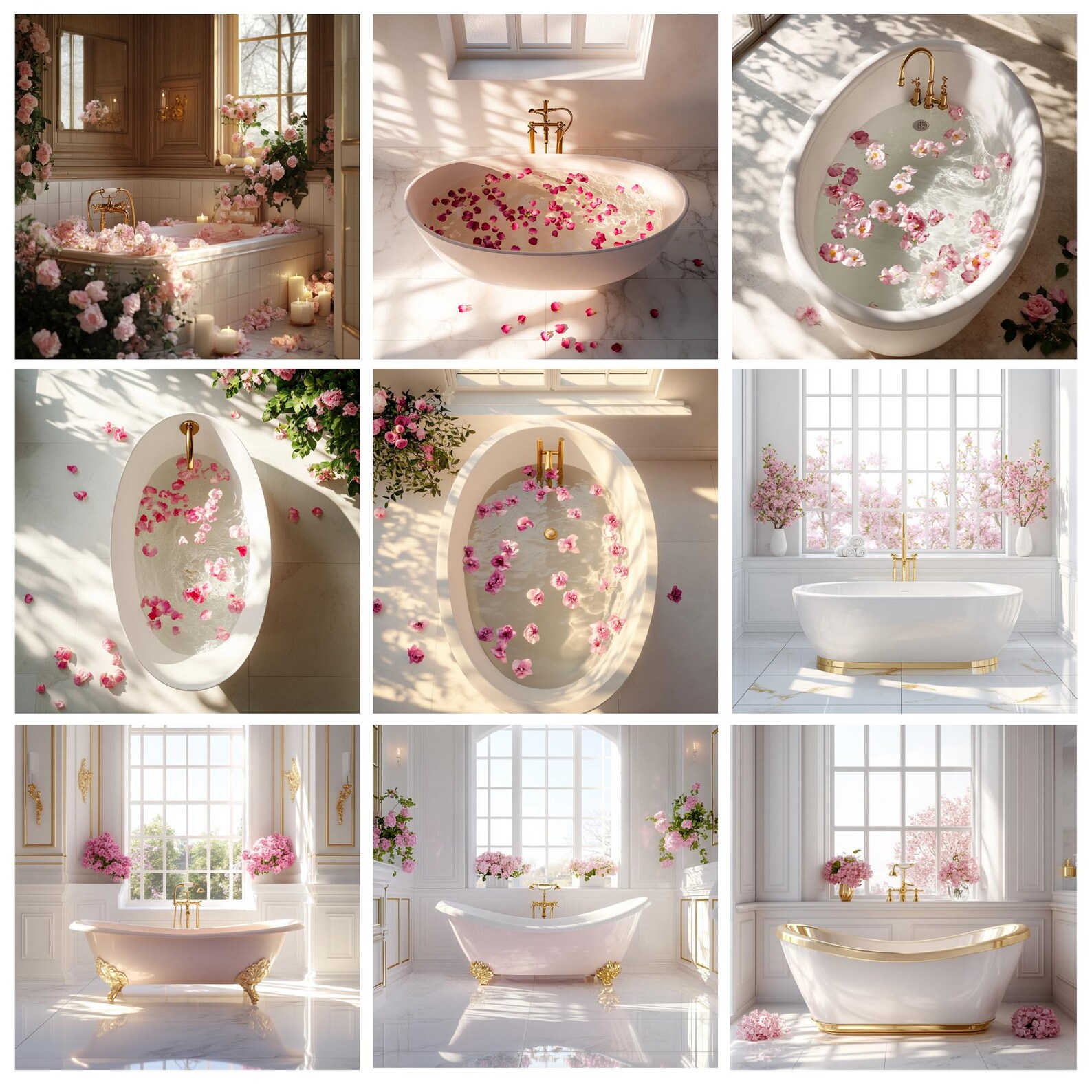 Pink Maternity Tub Digital Backdrop, Elegant Bathtub Maternity Backdrop ...