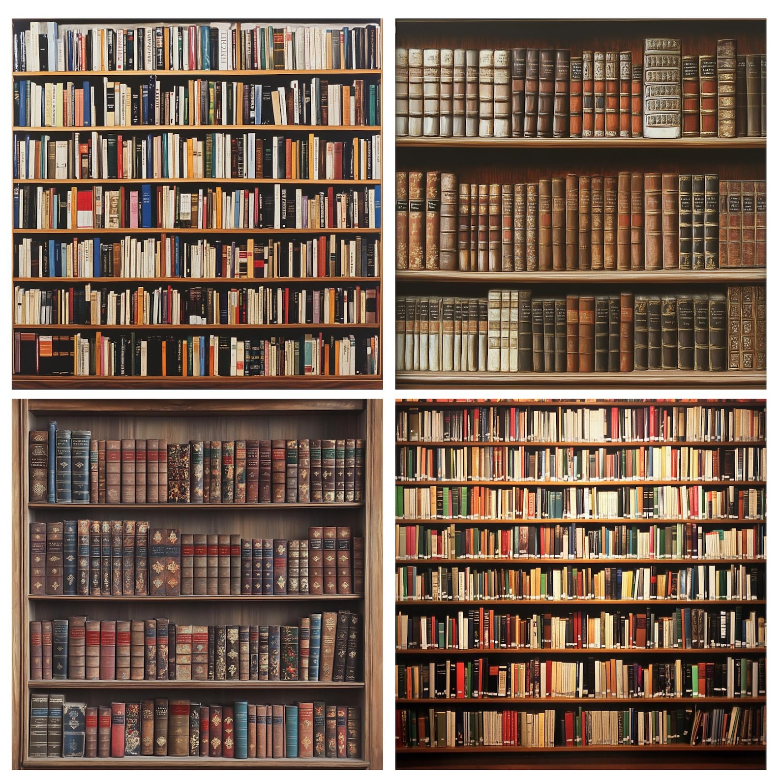 100+ Classic Bookshelf Digital Photography Background, Library Wall ...