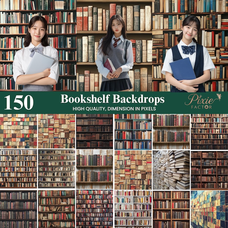 Vintage Library Backdrop - Etsy
