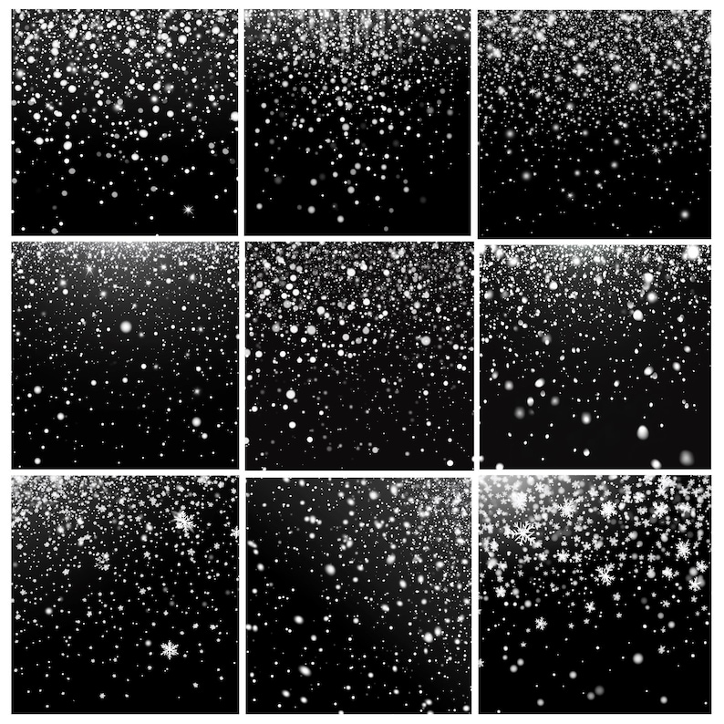 50+ Realistic Snow Digital Overlay, Falling Snow Overlay, Snow Filter ...