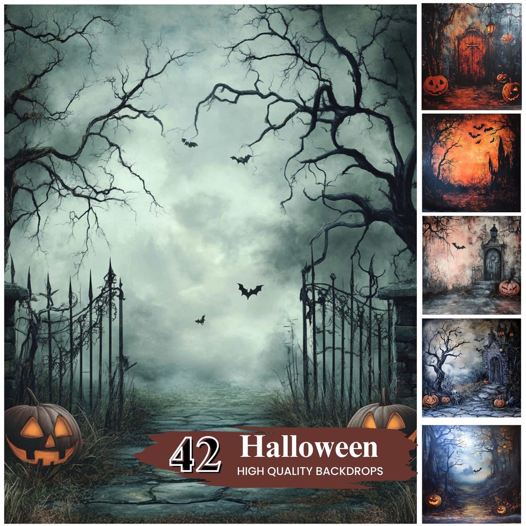 40+ Halloween Digital Backdrops, Fine Art Texture, Halloween Theme ...