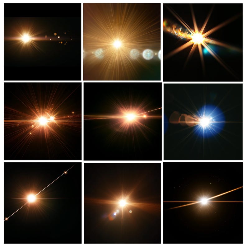50+ Sun Flare Overlay, Lens Flare Overlays Digital Backdrop, Sunlight ...