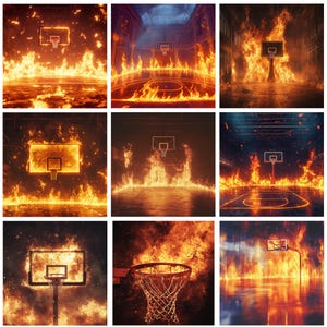 100+ Fiery Basketball Backgrounds for Sports Photoshoots, Digital ...