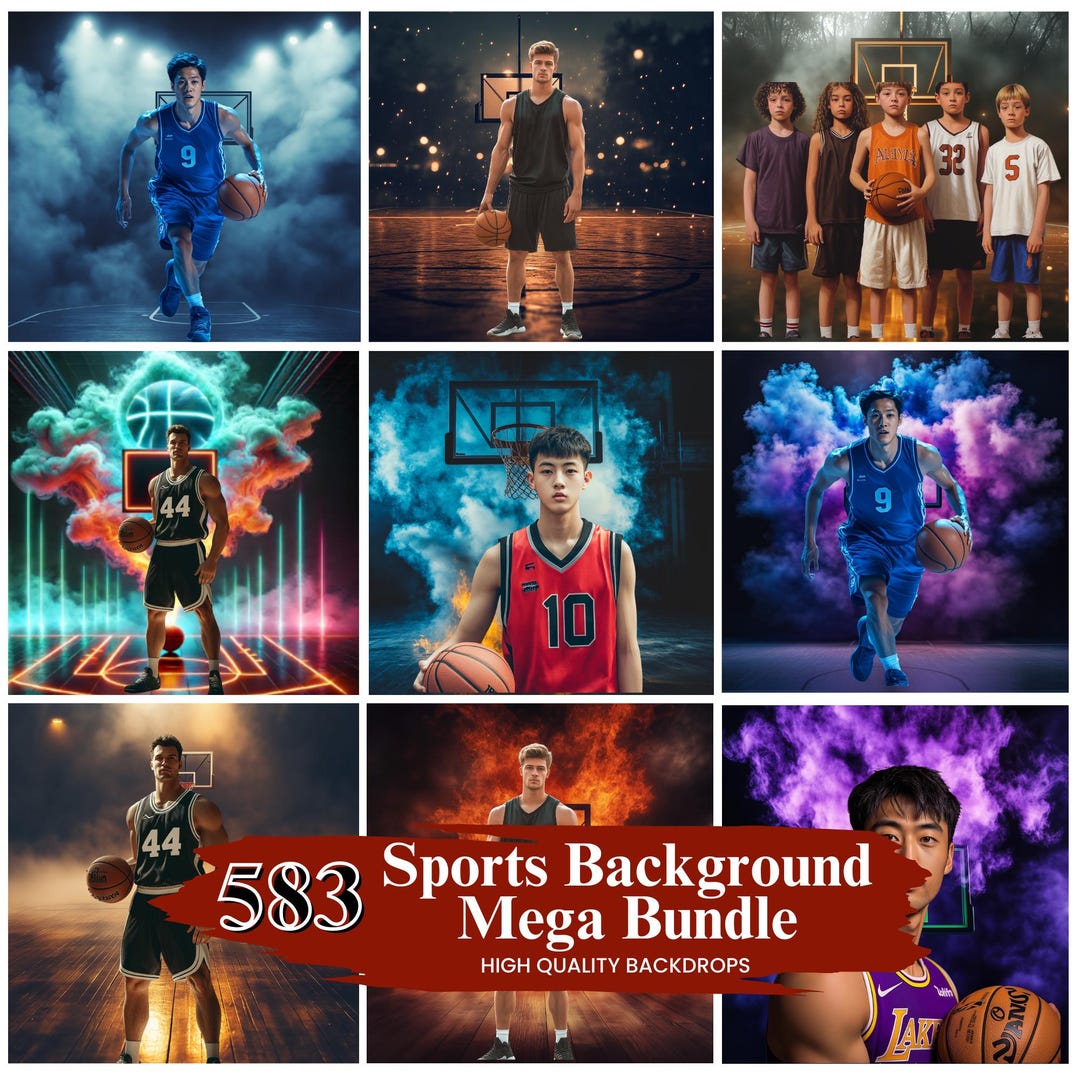 500+ Basketball Sports Digital Backdrops, Basketball Background for ...