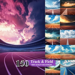 100+ Track & Field Canva Template, Digital Backdrops for Sports ...