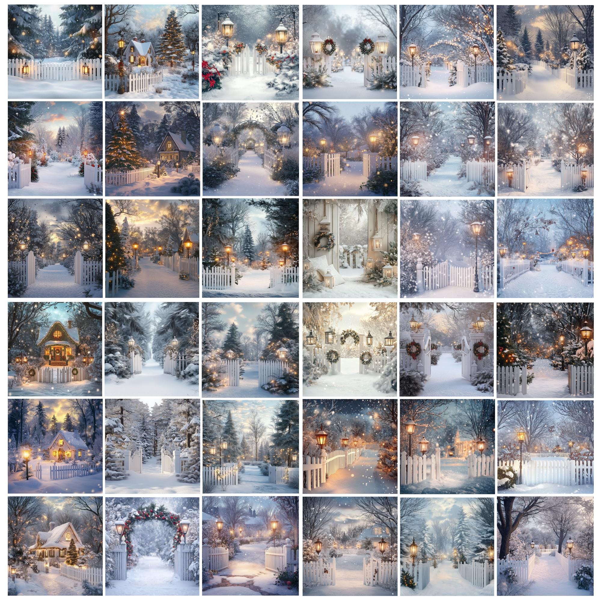 50 Christmas Tree Overlay Digital Backdrop, Christmas Photography ...