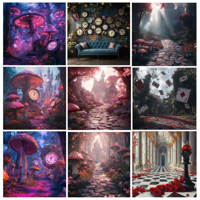 50+ Wonderland Adventures Digital Backdrops, Fine Art Texture ...
