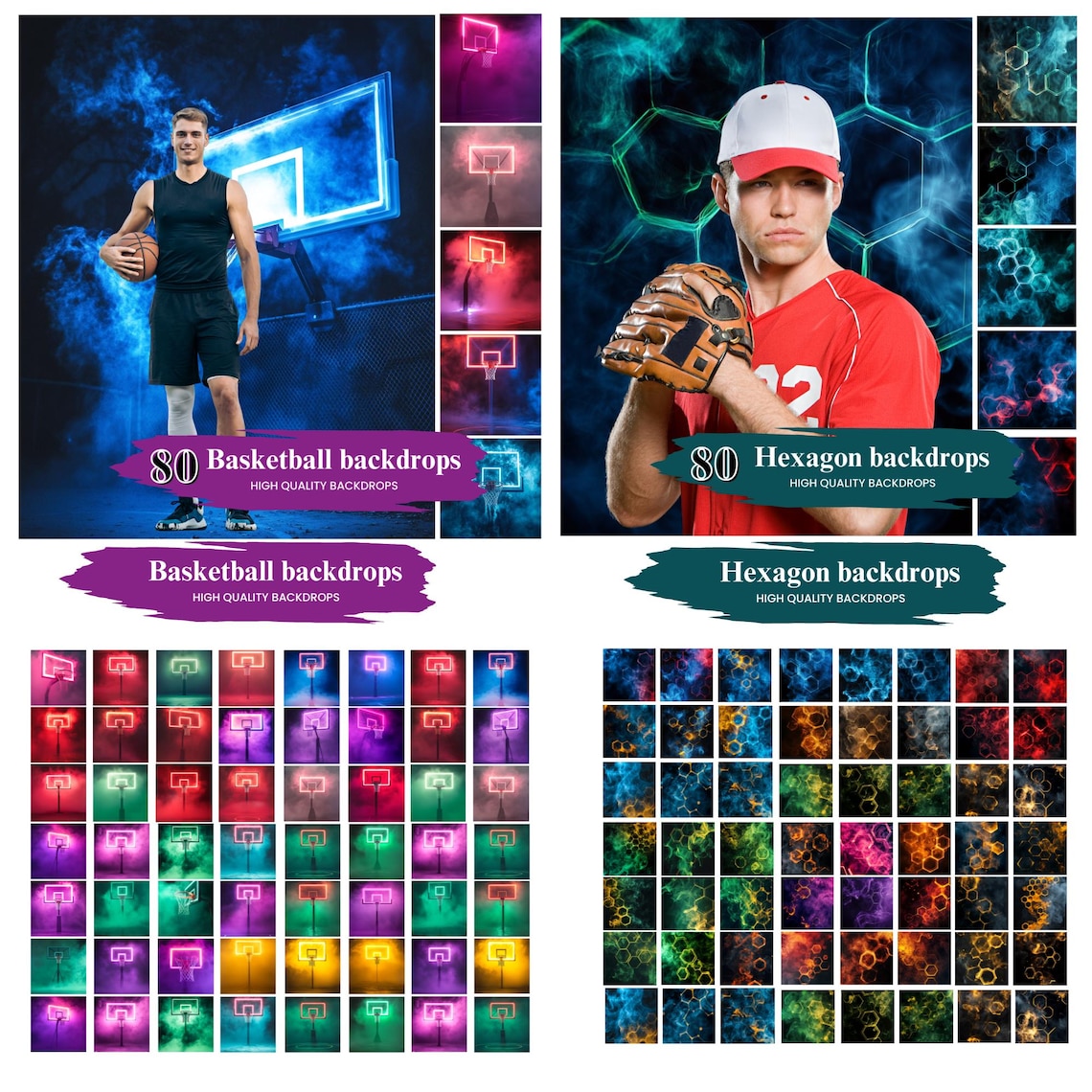 1100+ Sport Digital Backdrops Mega Bundle, Backdrops for Sports Banner ...