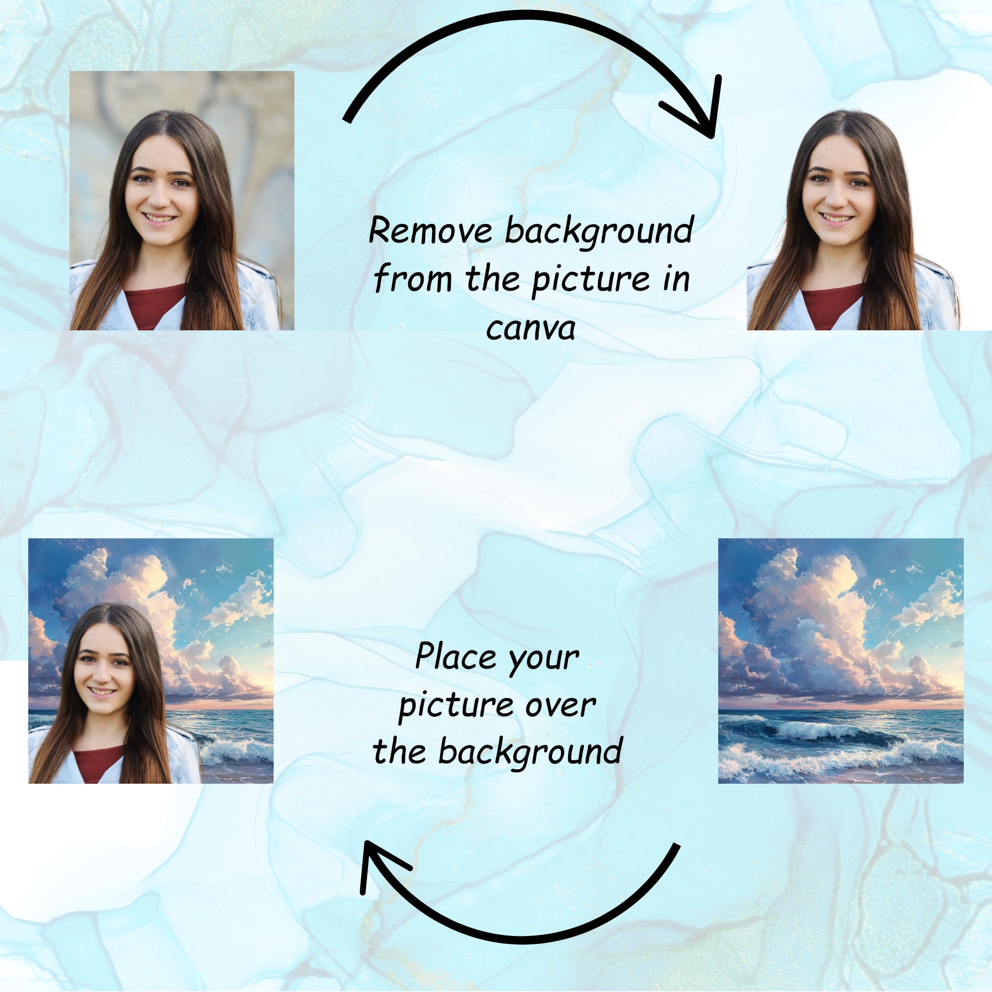 100+ Serene Ocean Digital Backdrop, Professional Backgrounds for ...