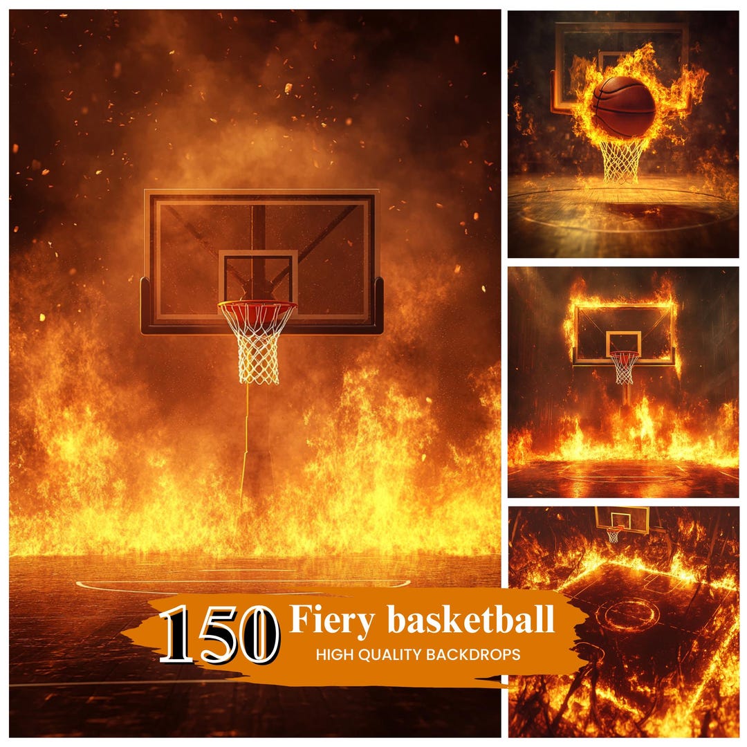 100+ Fiery Basketball Backgrounds for Sports Photoshoots, Digital ...