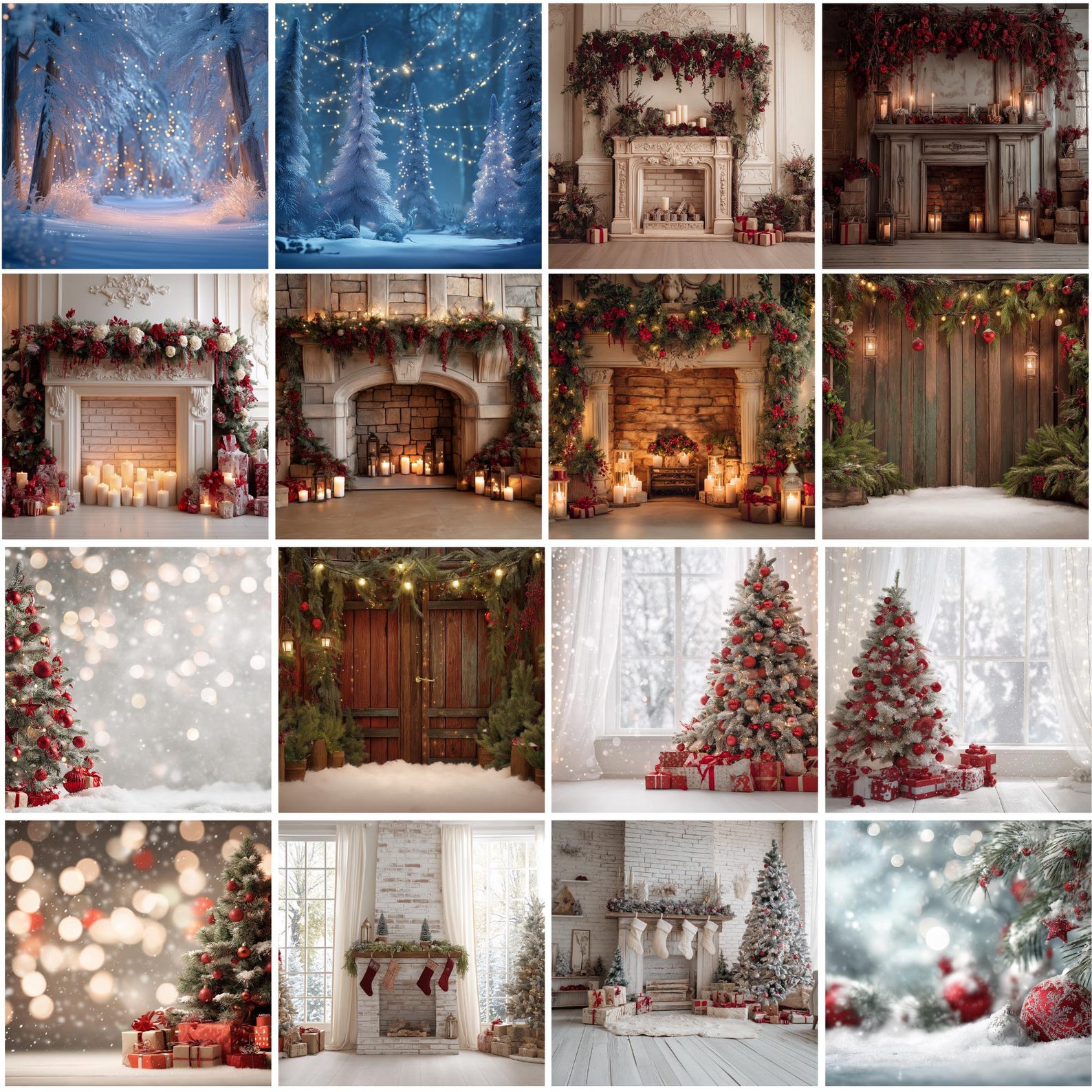40+ Magic Christmas Winter Backdrop, Festive Holiday Scenes, Studio ...