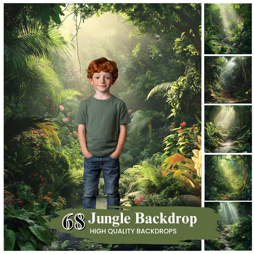 50+ Jungle Digital Backdrop, Safari Backdrops, Nature Photography ...
