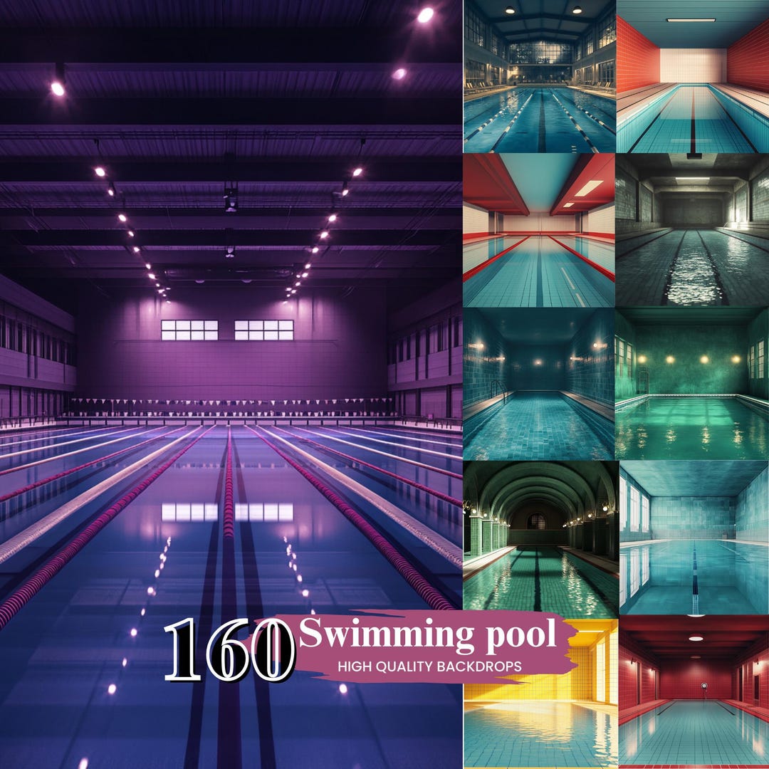 100+ Swimming Pool Digital Backdrop, Themed Images for Sports Photo ...