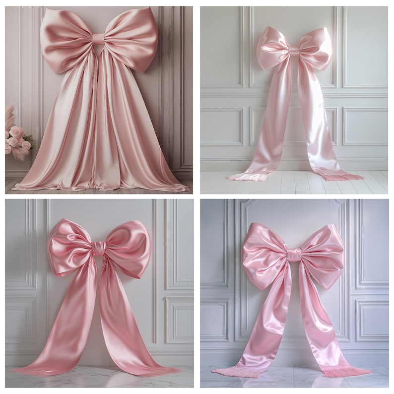 50+ Elegant Giant Bow Backdrop, Pink Bow Backdrop for Maternity and ...