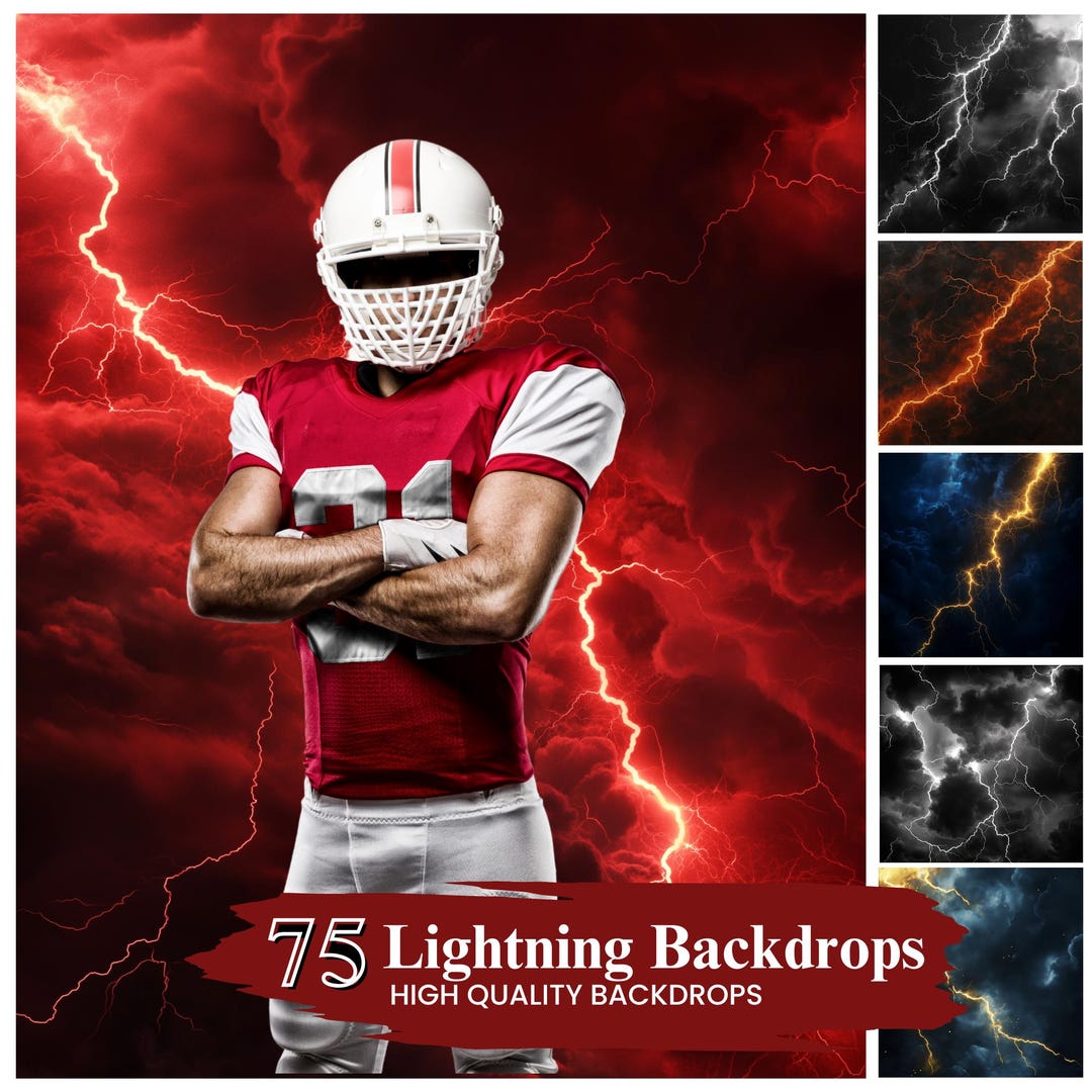 50+ Sports Lightning Digital Backdrop, School Sports, & Senior Portrait ...