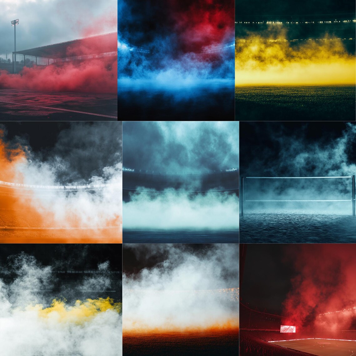 100 Stormy Football Digital Backgrounds, Digital Sports Photography ...