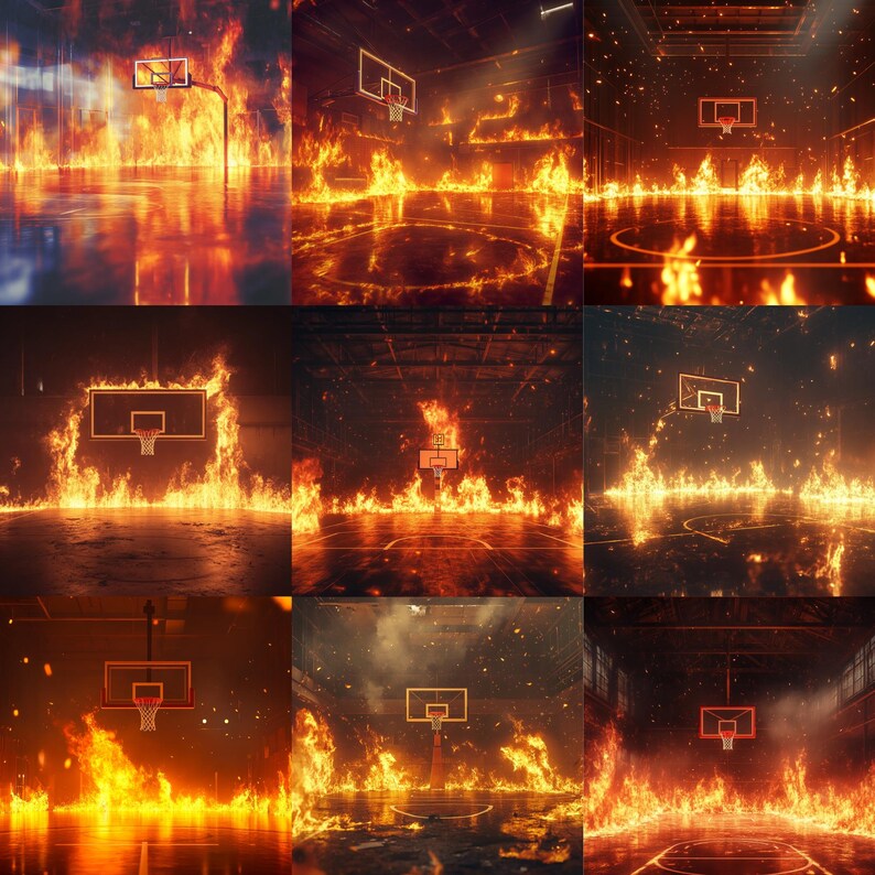 100+ Fiery Basketball Backgrounds for Sport Photoshoot, Digital ...