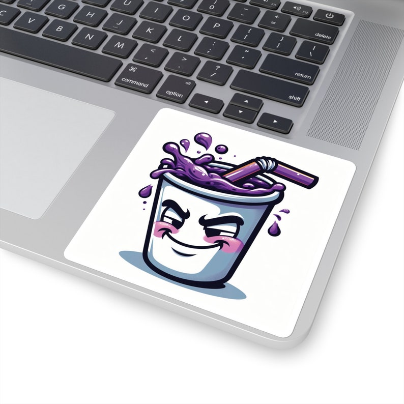 Square Stickers Purple Drink Syrup Meme Cartoon Drank Sprite Lean - Etsy