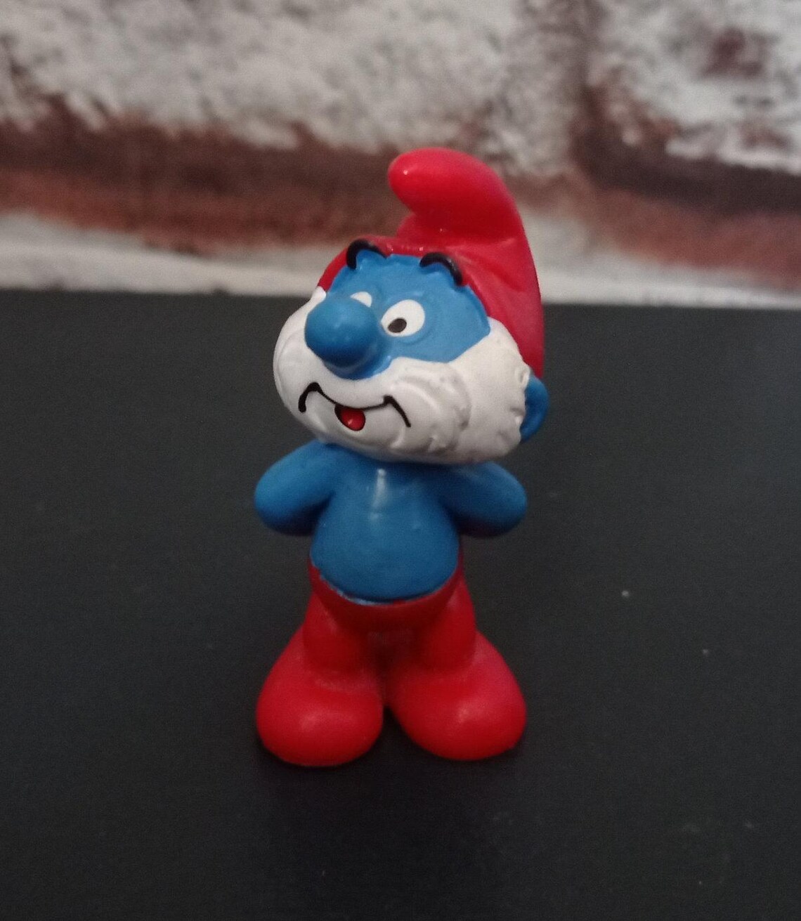 The Smurfs - 2.5" PVC Figure - Papa Smurf Thnking 2.0424 - Schleich - Etsy