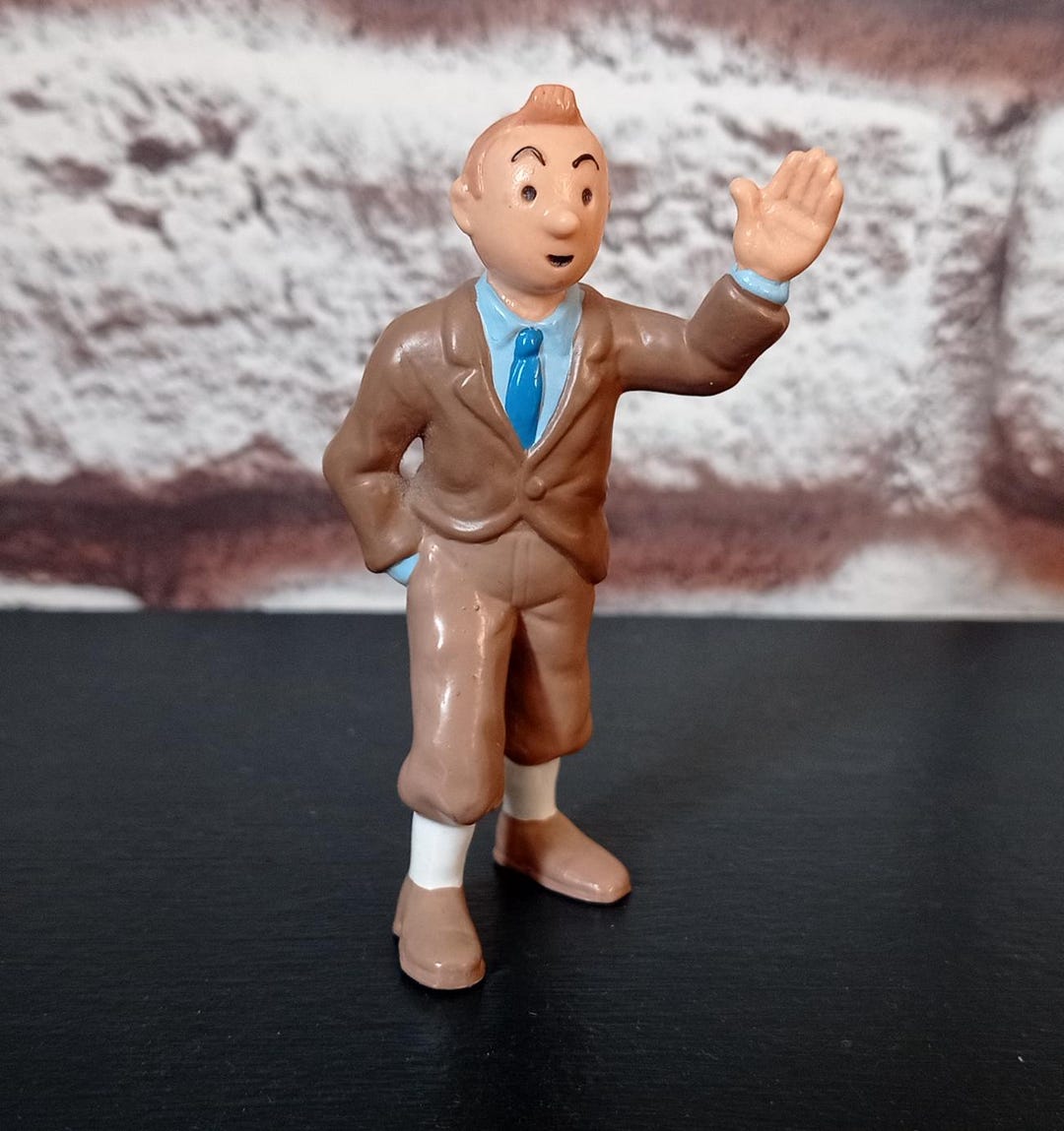 Tintin - 3" PVC Figure - Tintin Waving - Bully - Herge - Etsy