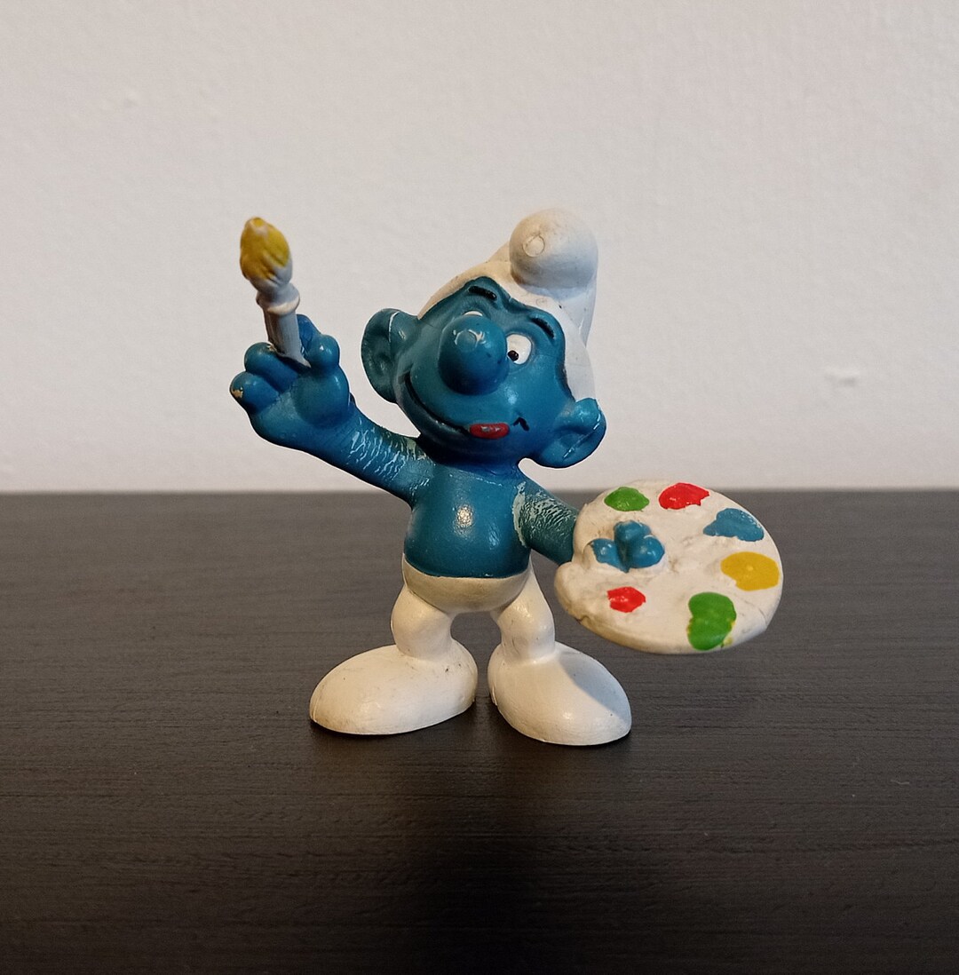 The Smurfs 2.5 PVC Figure Painter Smurf 2.0045 Schleich - Etsy