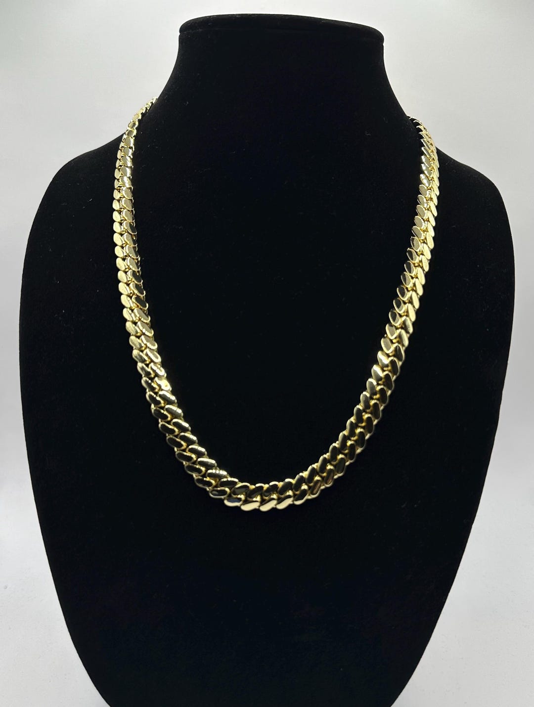 10mm 24" 105g Handmade Miami Cuban Link Chain - 14k Gold Plated, Gift ...