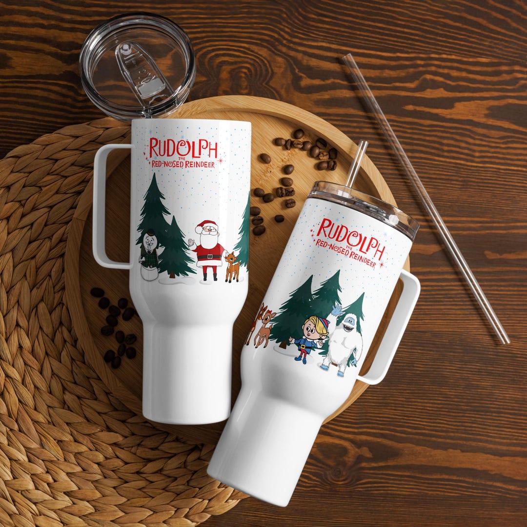 Rudolph the Red Nose Reindeer, Classic Christmas Movie Travel Mug With ...