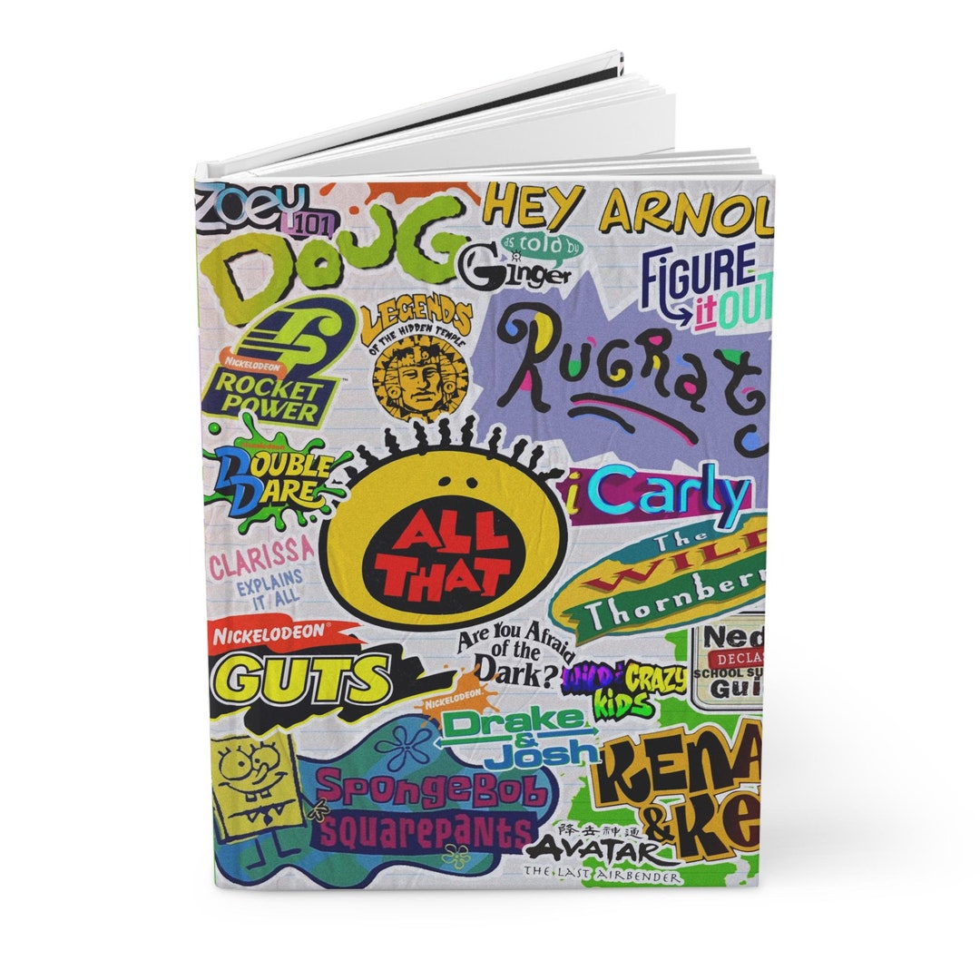 Nickelodeon, Nick at Nite, 90s, Scrapbook Hardcover Journal Matte Gift ...
