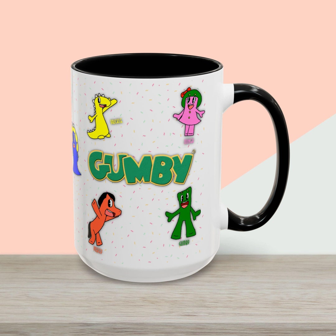 Coffee Mug, Colorful and Fun Gumby Characters and Friends Mug, Gift for ...