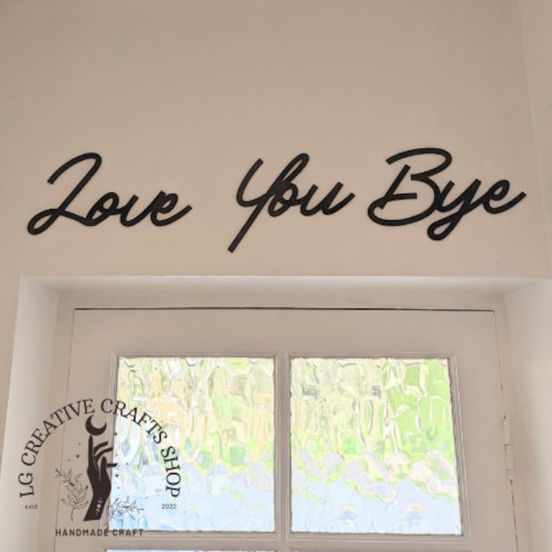 Love You Bye Hallway Front Door Sign, Door Signs for Home, - Etsy