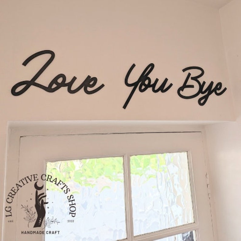 Love You Bye Hallway Front Door Sign, Door Signs for Home, - Etsy
