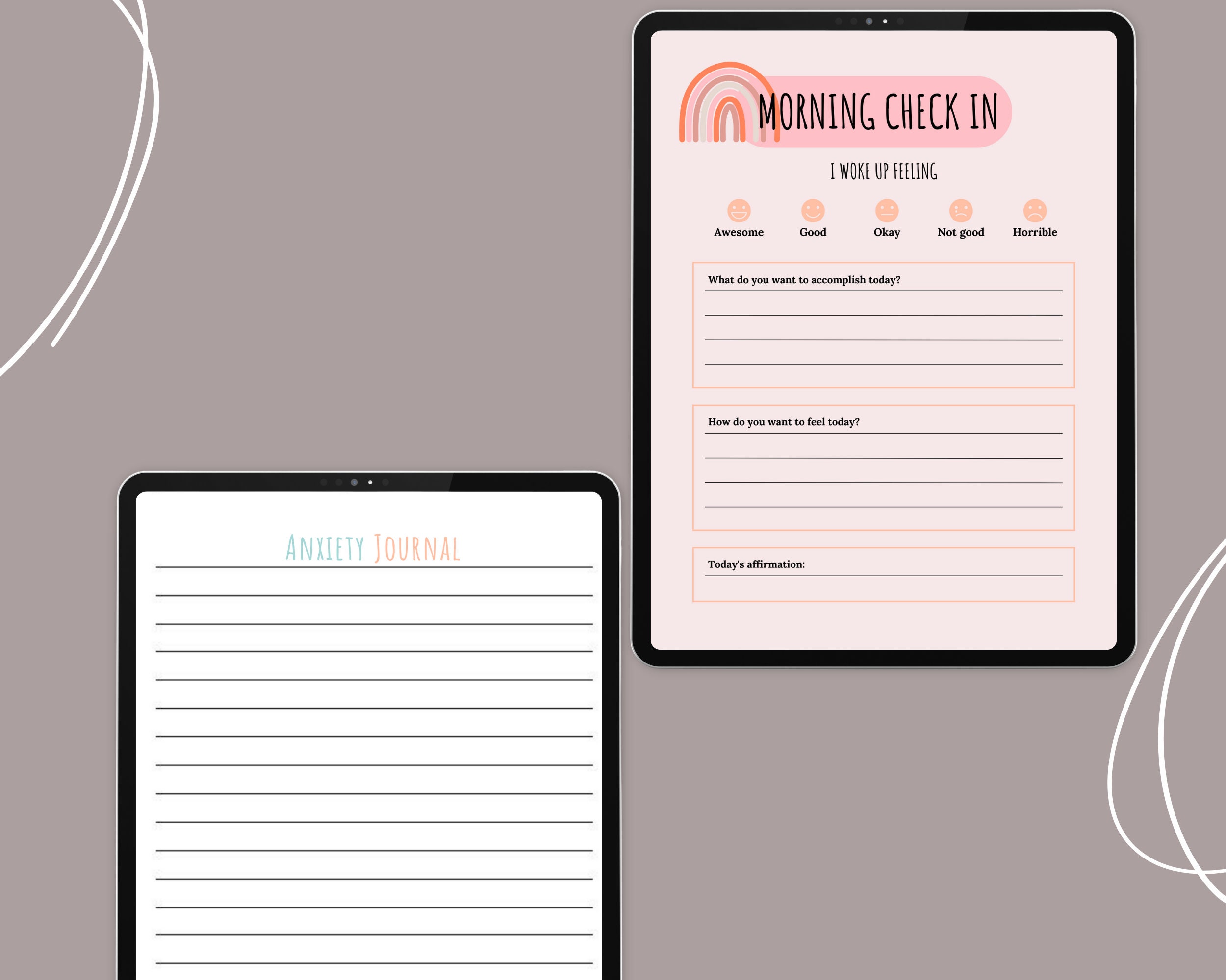 Anxiety Journal, Mental Health Journal, Daily Check-in for Mental ...