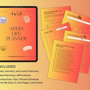 ADHD Digital Planner, ADHD Productivity Planner, Goodnotes Planner ...