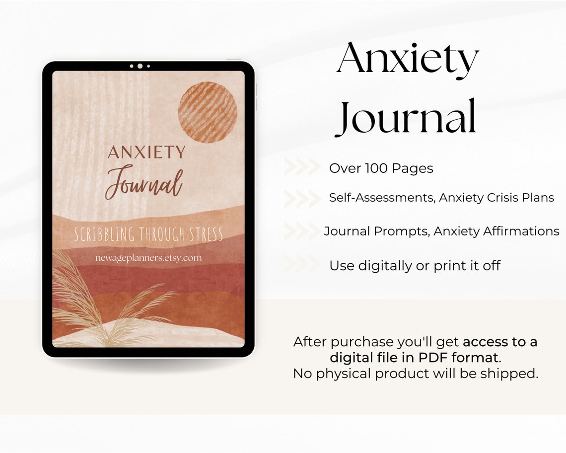 Anxiety Journal, Mental Health Journal, Daily Check-in for Mental ...