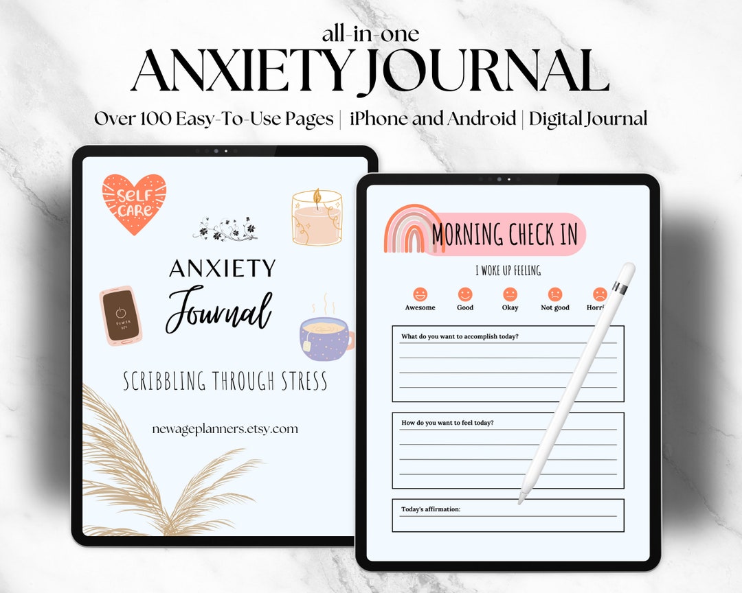 Anxiety Journal, Mental Health Journal, Daily Check-in for Mental ...